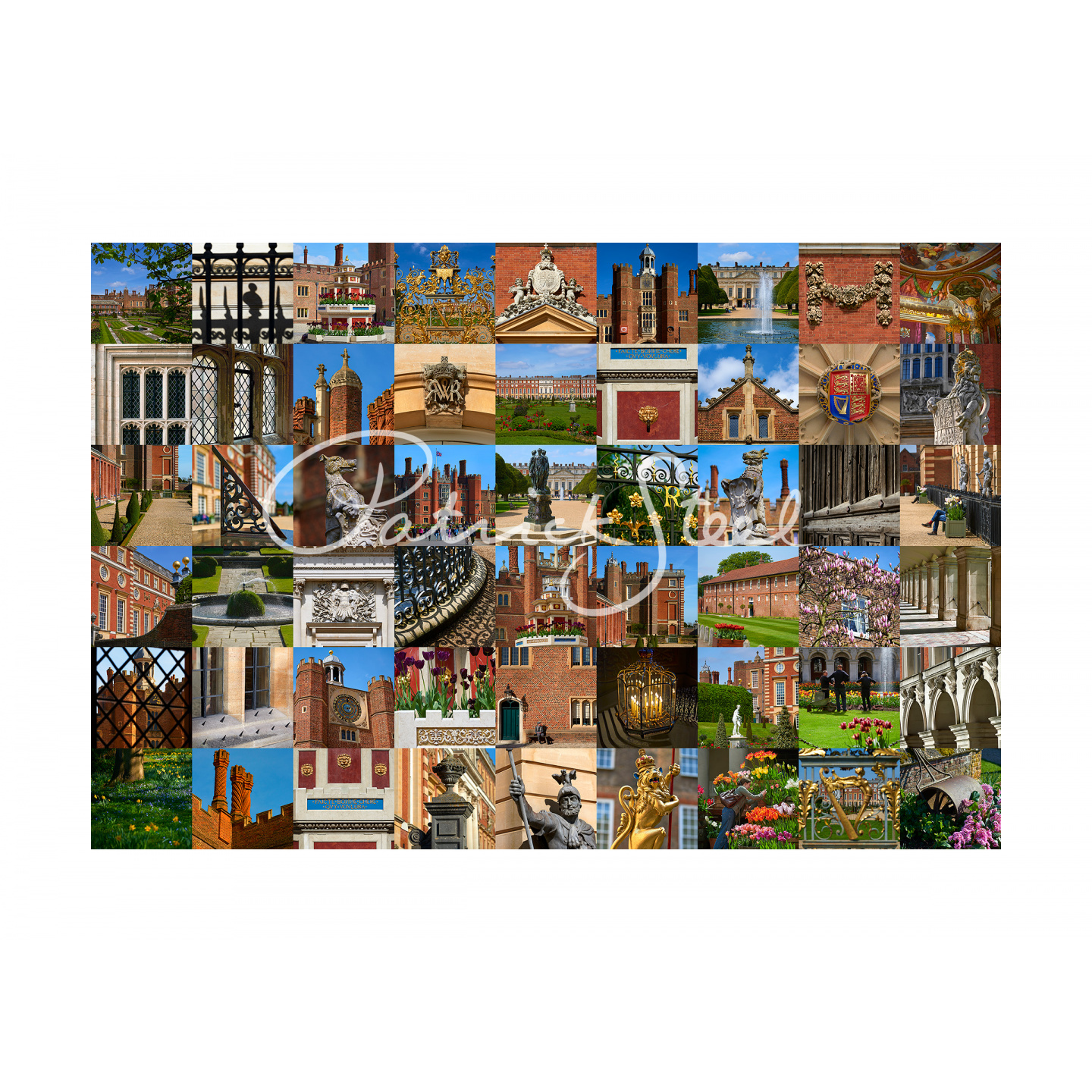 HAMPTON COURT PALACE | RECTANGULAR FORMAT MONTAGE | EXCLUSIVE LIMITED ...